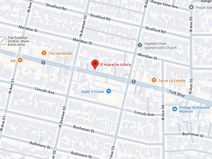 16. el huarache azteca map