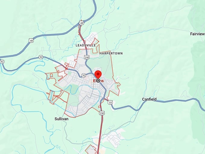 16. elkins, wv map