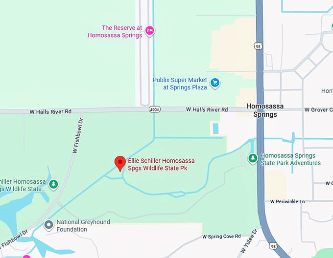 16. ellie schiller homosassa springs wildlife state park (4150 s suncoast blvd) map