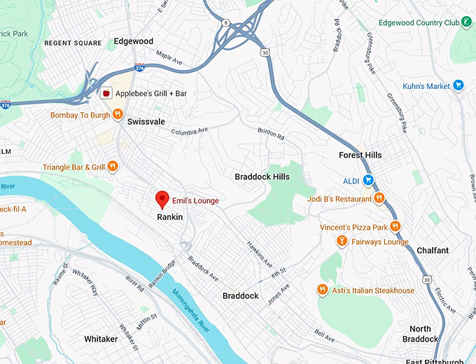 16. emil's lounge map