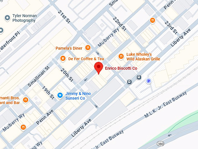 16. enrico biscotti co. map
