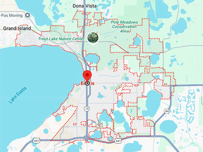 16. eustis, fl map