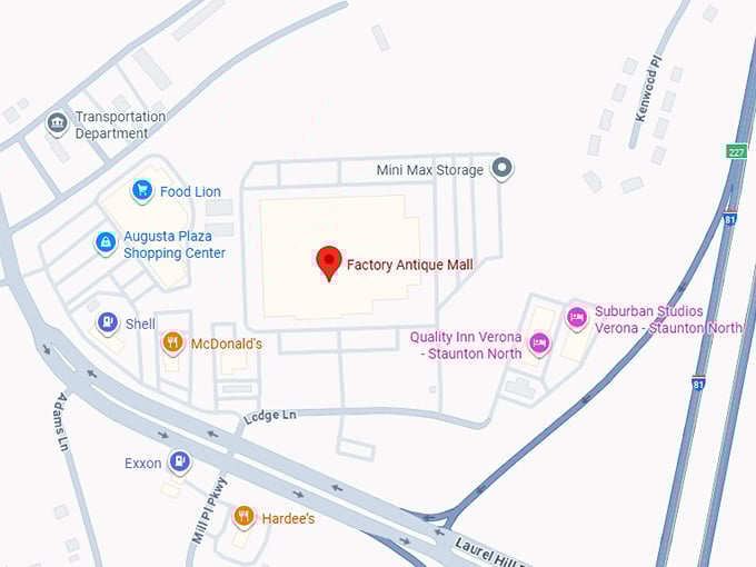 16. factory antique mall map