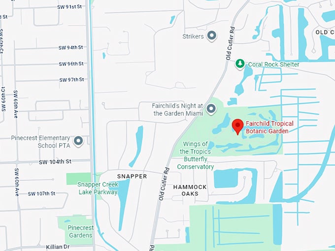 16. fairchild tropical botanic garden map