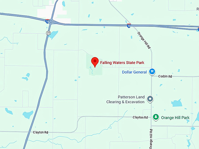 16. falling waters state park map