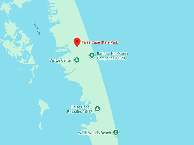 16. false cape state park map