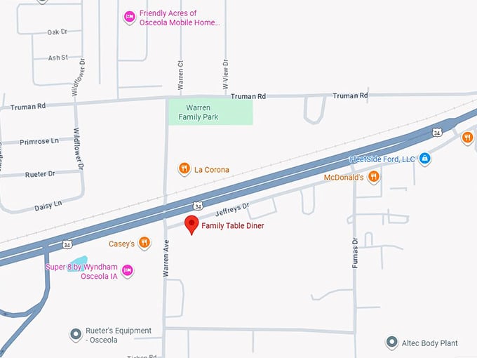 16. family table diner map