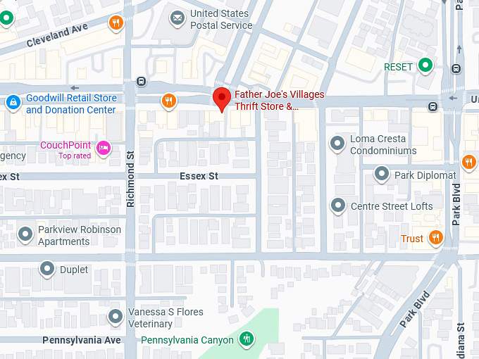16. father joe's villages thrift store & donation center hillcrest map