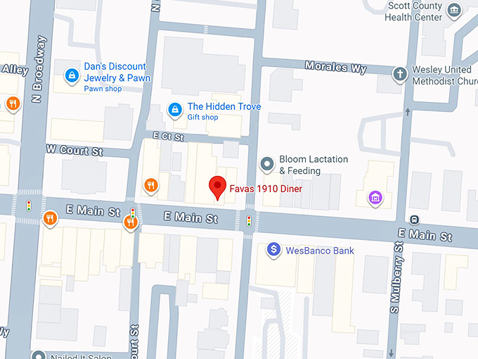 16. favas 1910 diner map