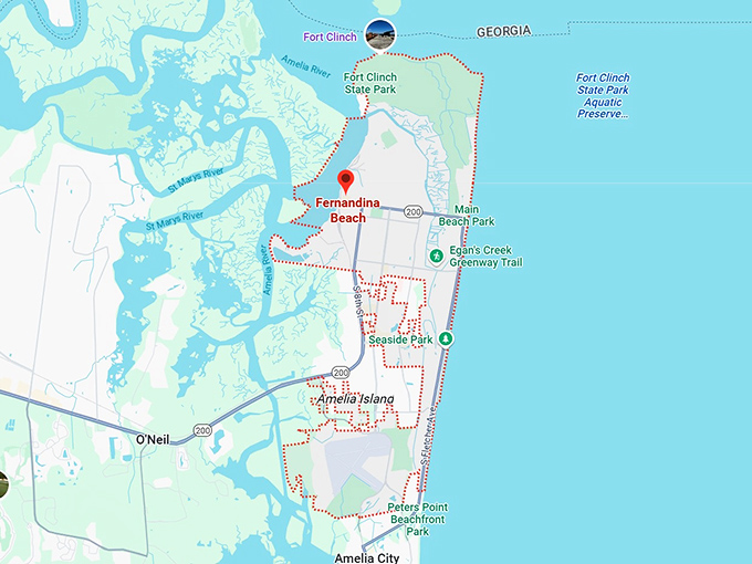 16. fernandina beach, fl map