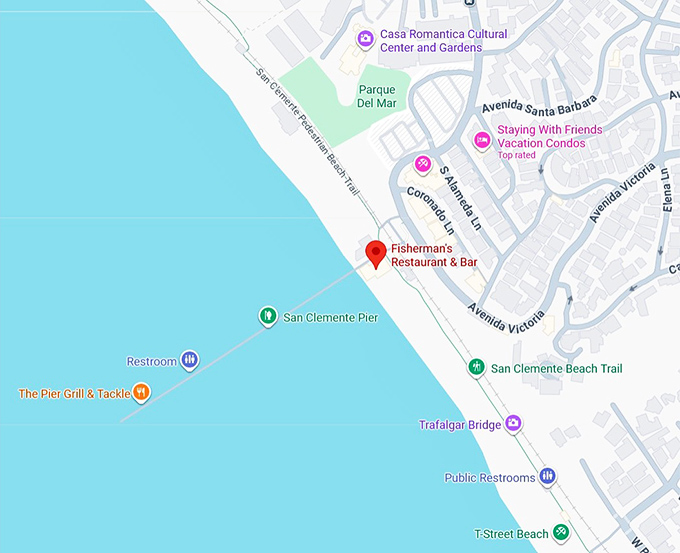 16. fisherman's restaurant & bar map