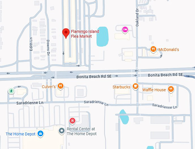 16. flamingo island flea market map
