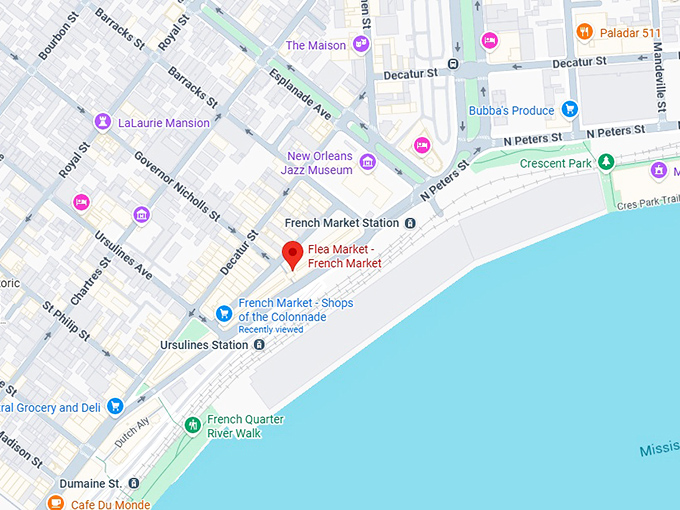 16. flea market french market map