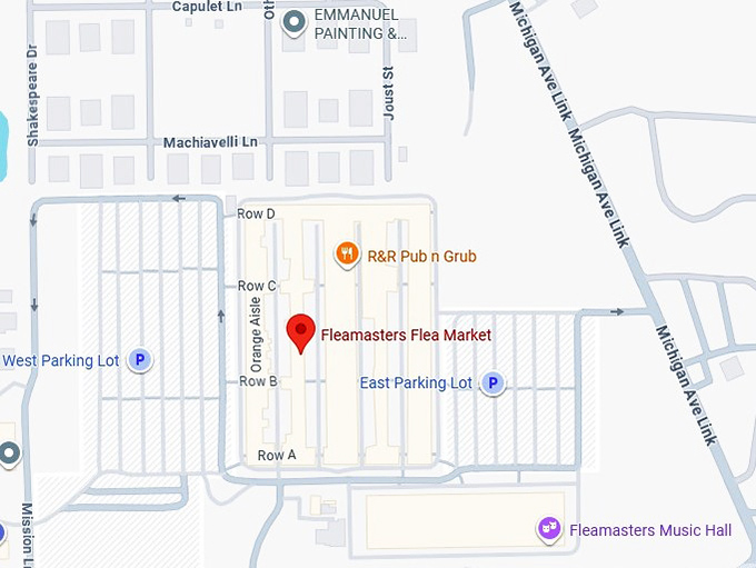 16. fleamasters flea market map