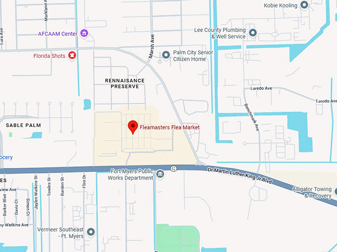 16. fleamasters flea market map
