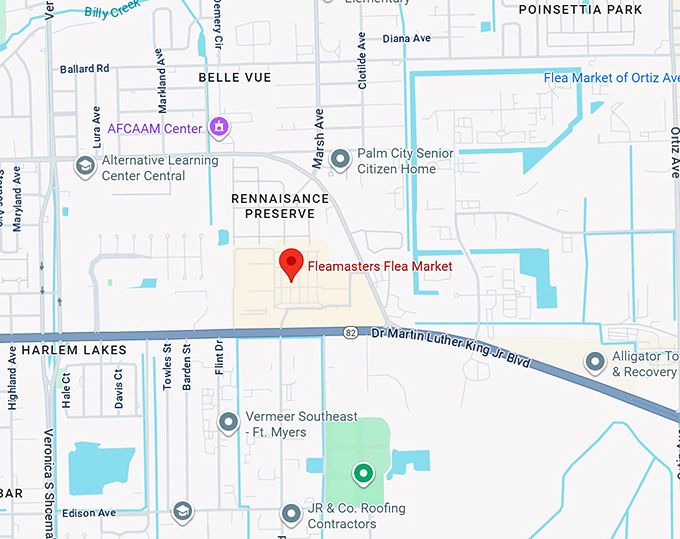 16. fleamasters flea market map