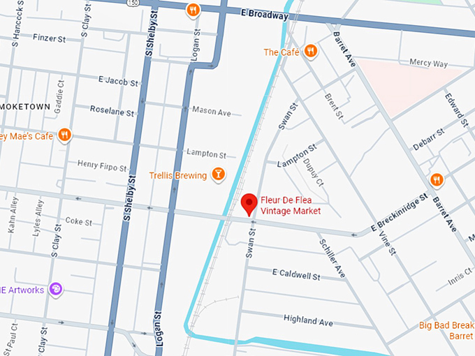 16. fleur de flea vintage market map