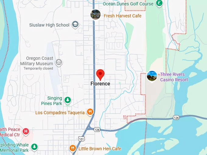 16. florence, or map