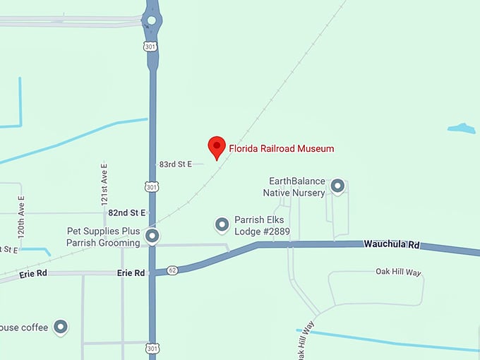 16. florida railroad museum map