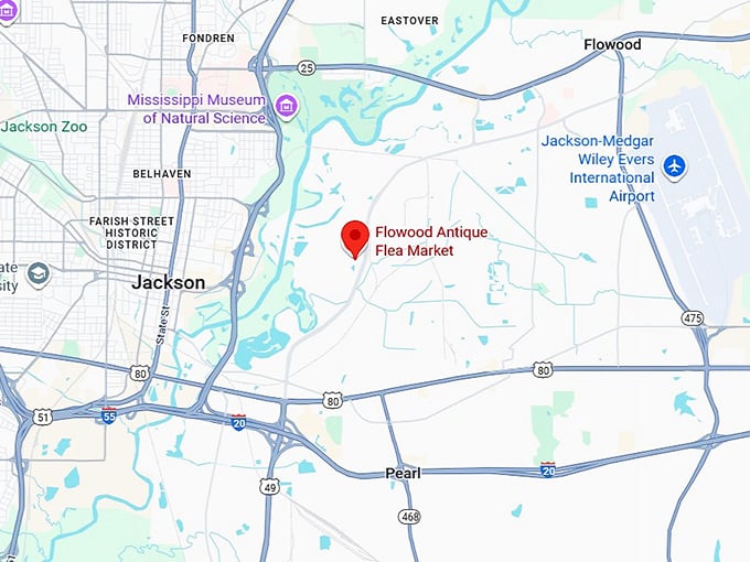 16. flowood antique flea market map