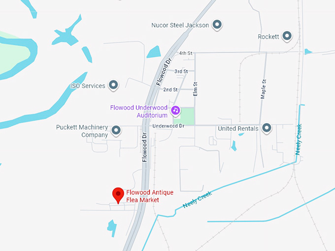 16. flowood antique flea market map