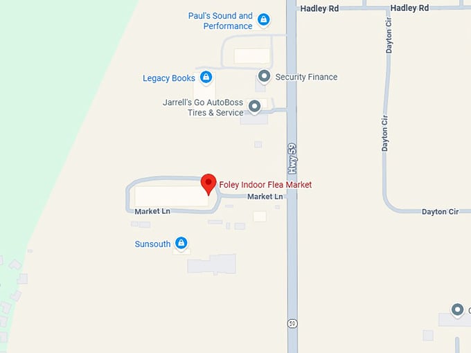 16. foley indoor flea market map