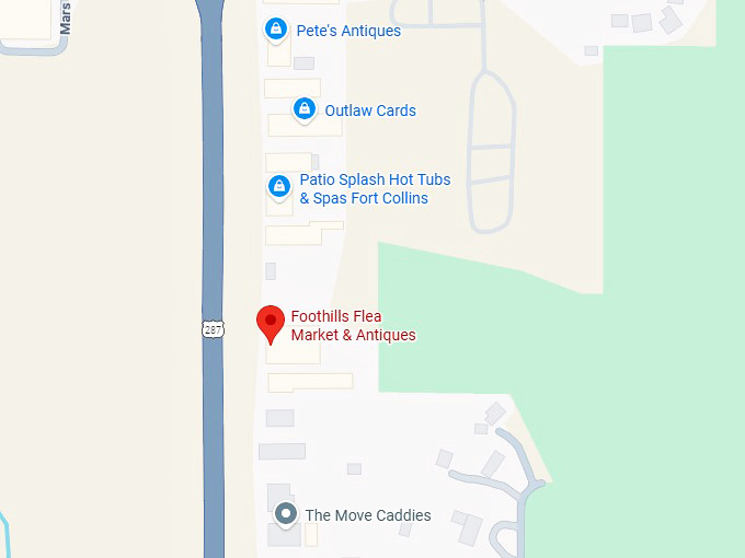 16. foothills flea market map