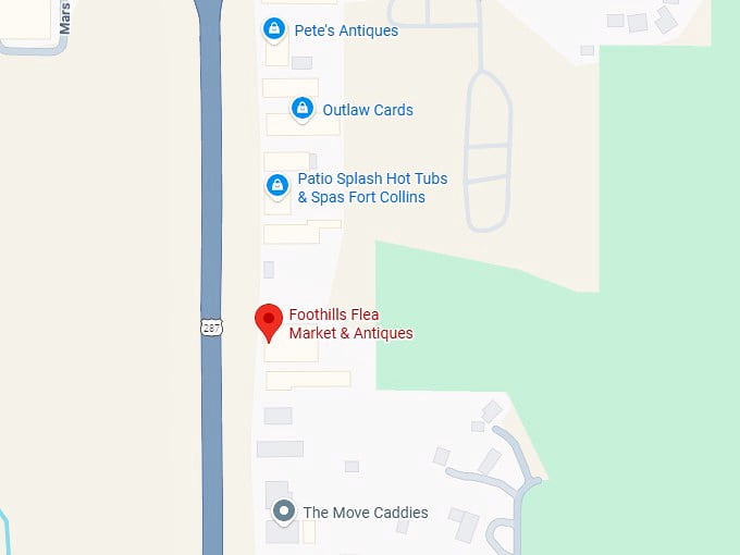 16. foothills flea market map