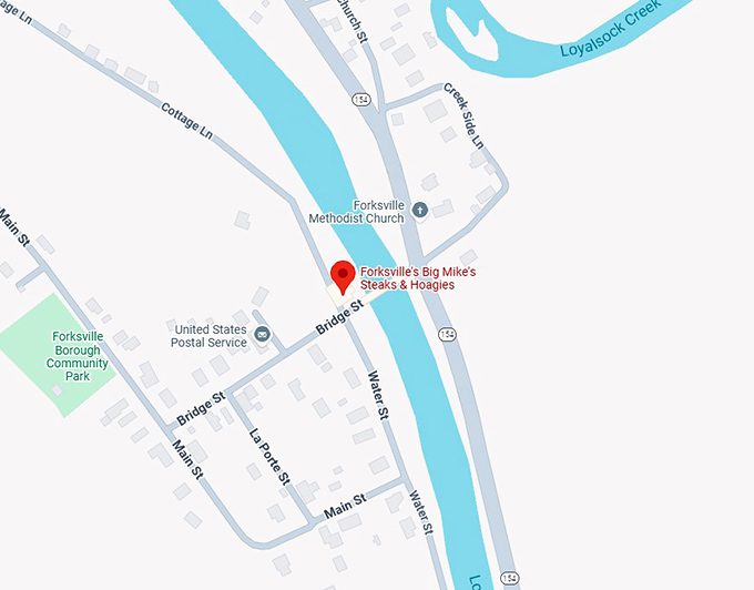16. forksville's big mike's steak & hoagies map