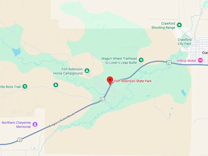 16. fort robinson state park map