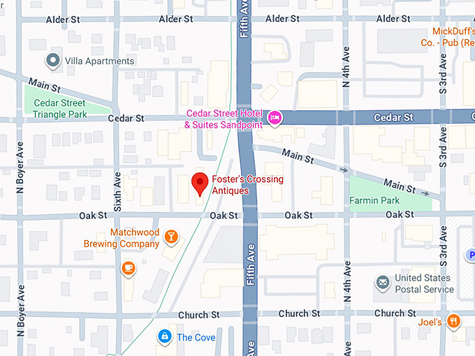 16. foster's crossing antiques map