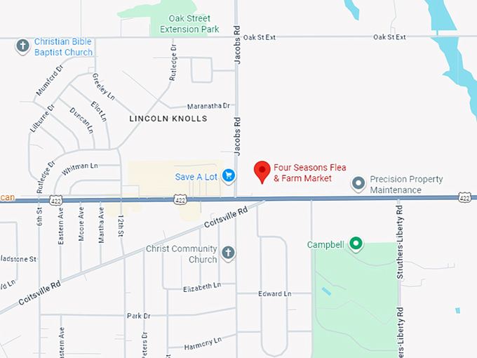 16. four seasons flea & farm market map