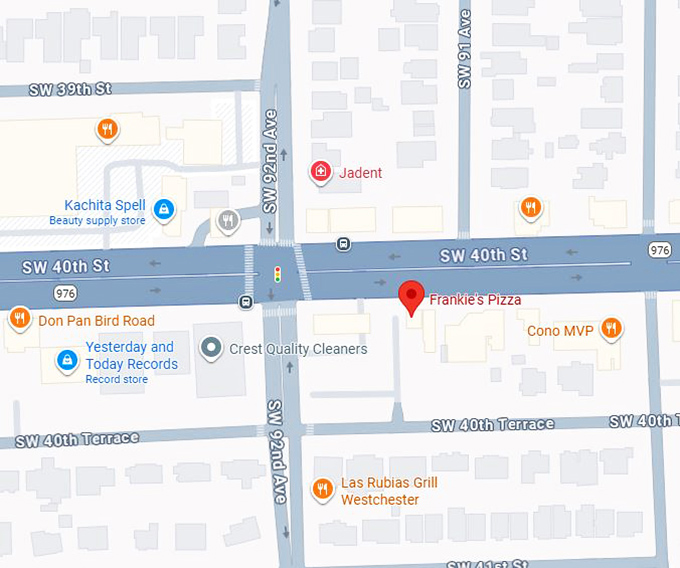 16. frankie's pizza map