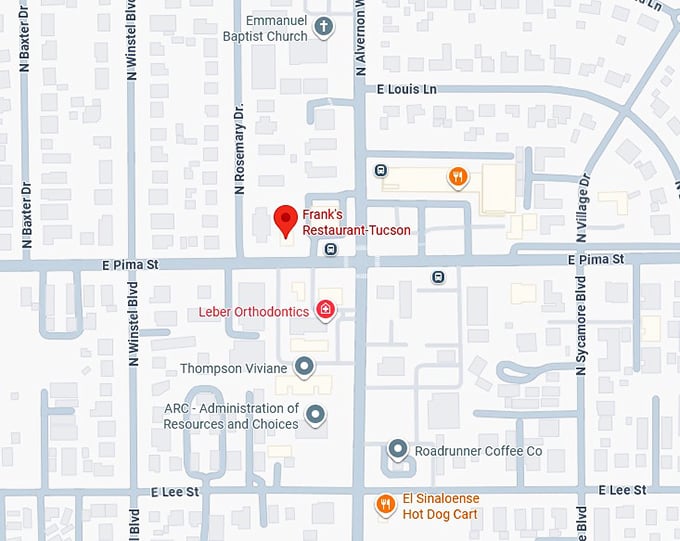 16. frank&rsquo;s restaurant map