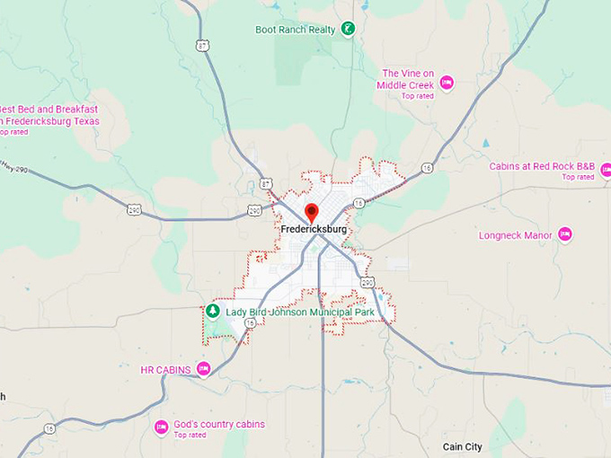 fredericksburg tx map