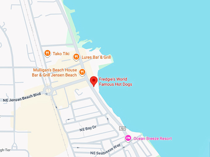 16. fredgie's world famous hot dogs map