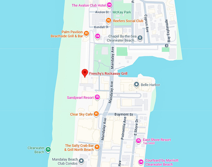 16. frenchy's rockaway grill map