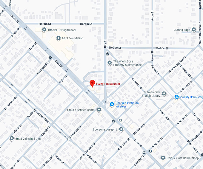 16. fuzzy&rsquo;s restaurant map