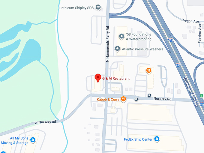 16. g & m restaurant map