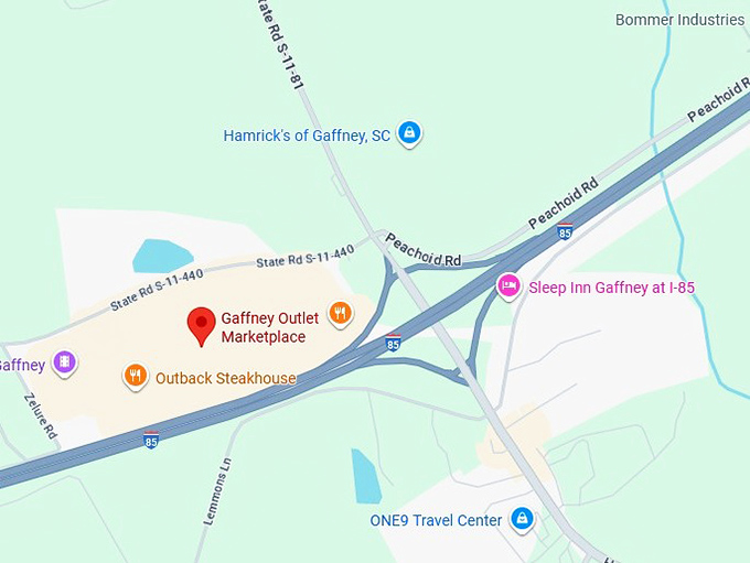 16. gaffney outlet marketplace map
