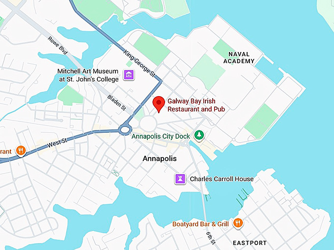 16. galway bay irish restaurant and pub map