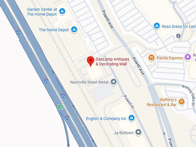 16. gaslamp antiques & decorating mall map