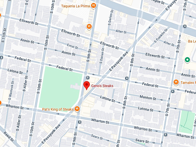 geno's steaks map