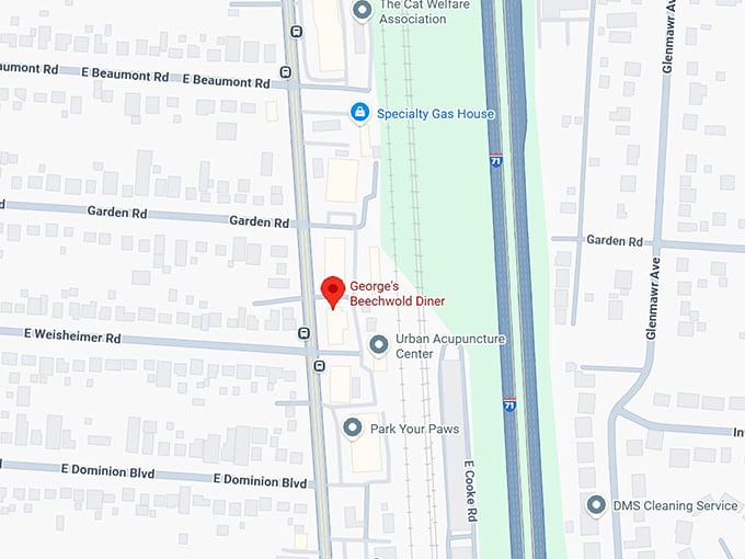 16. george's beechwold diner map