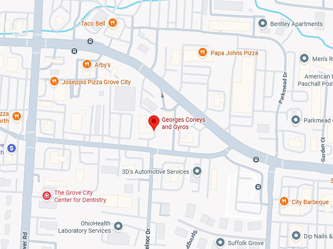 16. georges coneys and gyros map