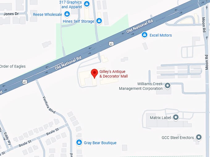 16. gilley's antique & decorator mall map