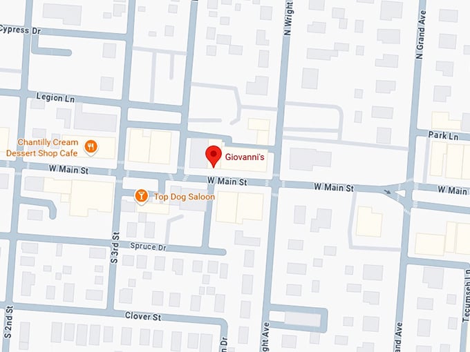 16. giovanni’s pizza map