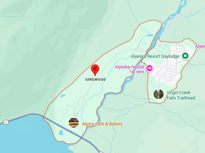 16. girdwood, ak map