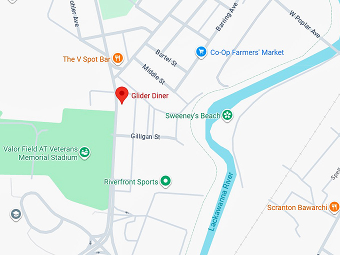 16. glider diner map