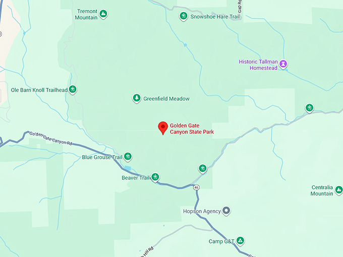 16. golden gate canyon state park map